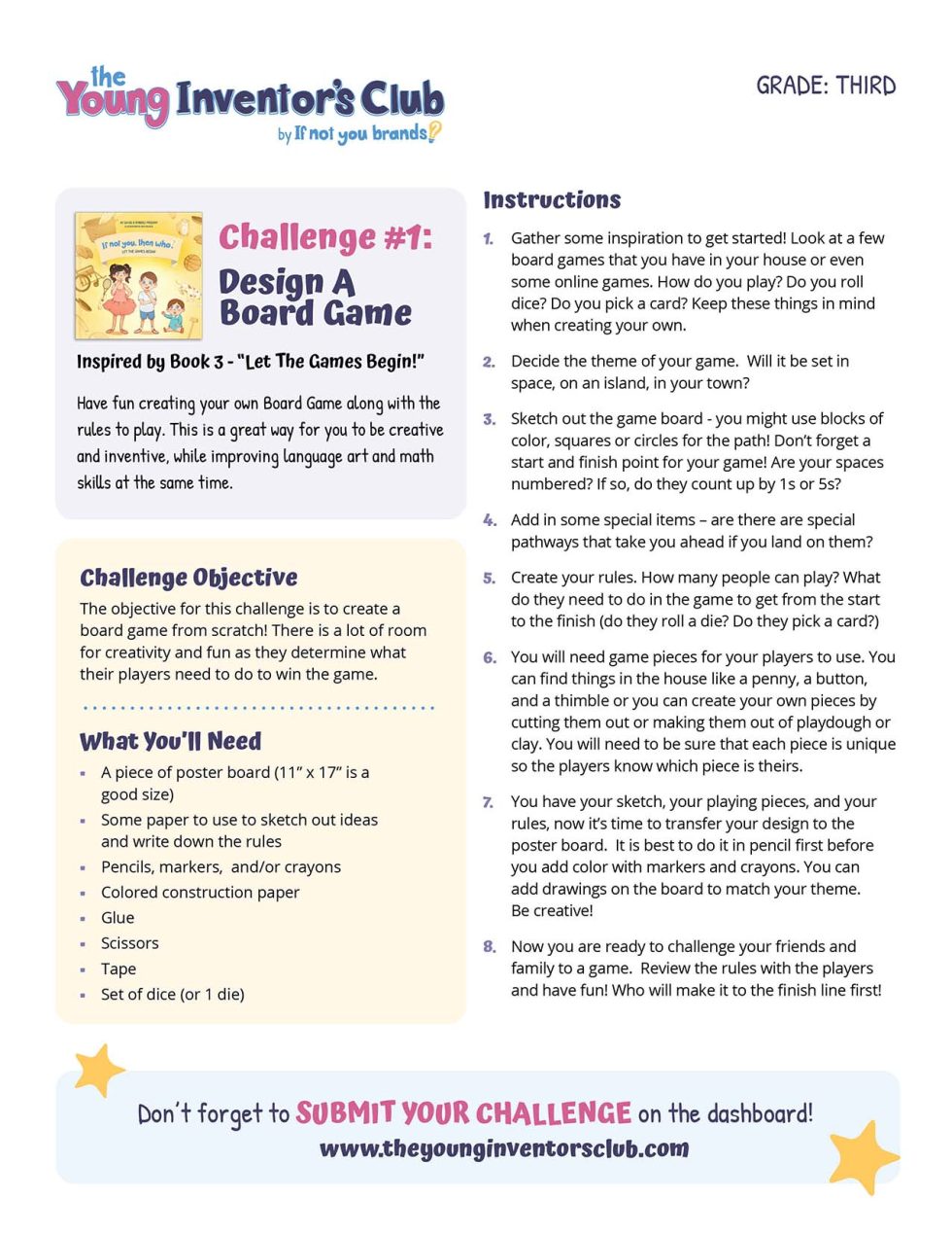 Grade 3 Challenges - The Young Inventor's Club